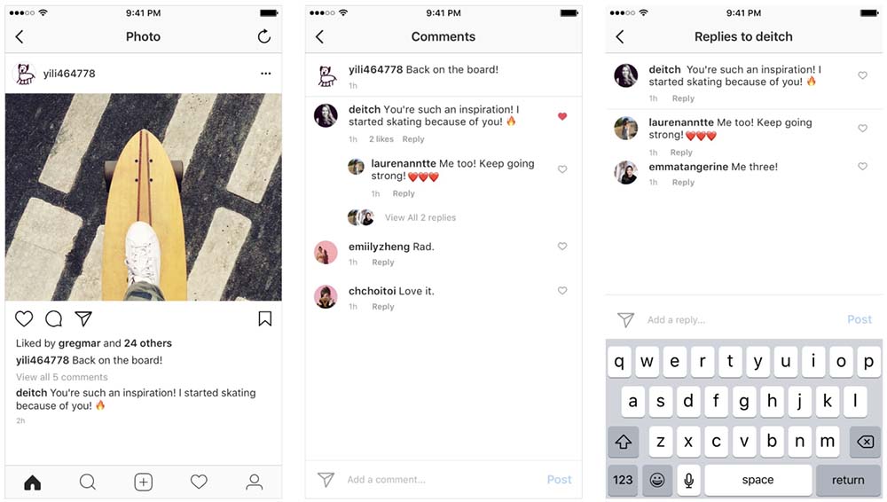 Instagram organise mieux qu'avant les fils de discussion